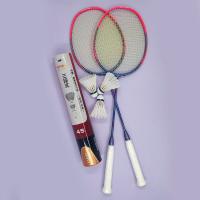 China Feather Carbon Fiber Badminton Racquet and Shuttlecocks Set Wholesale Racket Badminton with 3in1 Hybrid Badminton Shuttlecocks for sale