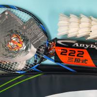 China Most Popular Badminton Set with Carbon Rackets and Hybrid Shuttlecocks for sale