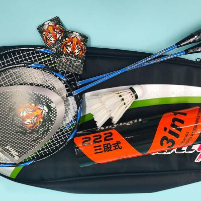 China Badminton Set Manufacture Directly Selling Badminton Set with Graphite Fiber Badminton Racket and 3in1 Shuttlecock for sale