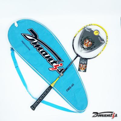 China Dmantis Brand Carbon Badminton Racket Customized Design Factory Price DMS55 with String and Cover Bag for sale