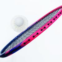 China New Shape 100% Full Carbon Fiber Graphite Badminton Racket Hot Sale Badminton Rackets with String for sale