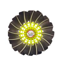 China Fluorescent Yellow 3 In 1 Hybrid Shuttlecock Black 3 In 1 Shuttlecock Badminton Shuttlecock Goose Feather for sale