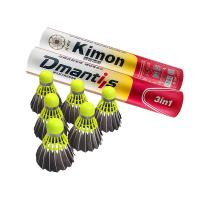 China Natural Goose Feather 3in1 Hybrid Shuttlecock 12pcs/dozen 5g Light Weight for Precision Flight for sale