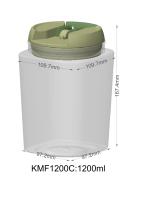 China 850ml 1200ml ODM PP Food Grade Plastic Bottle Square Round for sale
