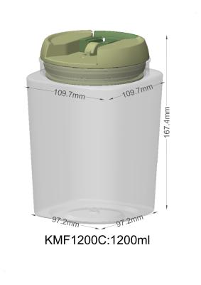 China 850ml 1200ml ODM PP Food Grade Plastic Bottle Square Round for sale