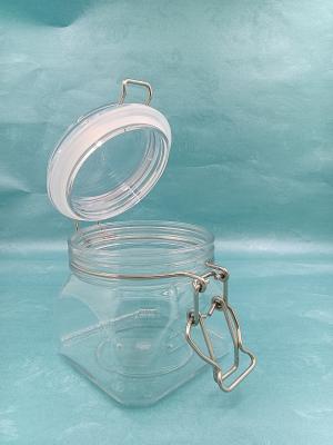China Recyclable Plastic Food Storage Jars With Lids Heat Sealed FDA ISO Certification for sale