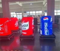 China Beer Bottle Can Shaped LED Display HD P2 Video Display Pop Cans LED Screen Flexible Beer Bottle Displays for sale