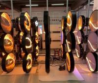 China Double Sided led dispaly  P4 Round Shape Led Display Flexible Digital Screen for sale