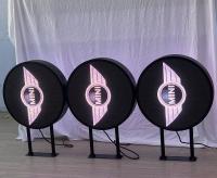 China Outdoor Double Sides Round Shape Screen LED Display Wifi Control Logo Circle Display Store Ad Screen for sale