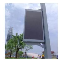 China P4 SMD1921 led display WIFI 3G 4G led street light pole screen customized size street lamp pole mounted outdoor advertising LED digital display for sale