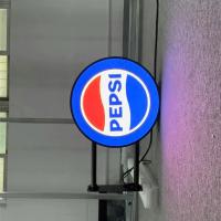 China Circle logo led sign customized LED Logo Screen P4 round led display for sale