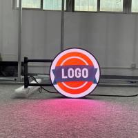 China Circle logo led sign customized LED Logo Screen P4 round led display for sale