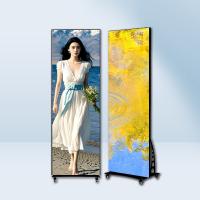 China Floor Standing Led Digital Poster Display Control Wifi USB Movable Advertising LED Screen for sale