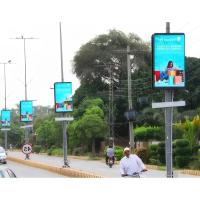 China P4 Outdoor Street Light Pole LED Display Standing Street LED Screen for sale