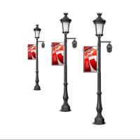 China P4 Outdoor Street Light Pole LED Display Standing Street LED Screen for sale