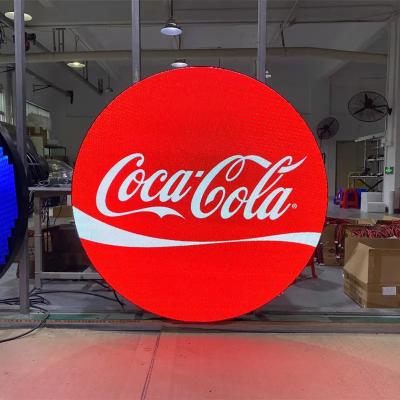 China Full Color P4.28 Double Sided led display Round Shape LED Logo circle Led Display Billboard for sale