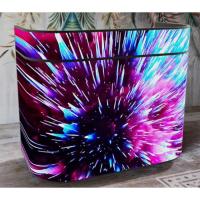 China Cabinet table display  Elliptical edge Curved led display table for sale