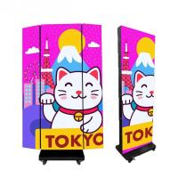 China P1.5 Tri Fold Poster Led display Foldable led Screen Double Sided led dispaly for sale