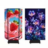 China P1.8 Tri Fold Poster Led display Foldable led Screen Double Sided led dispaly for sale