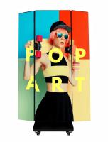 China P1.8 Tri Fold Poster Led display Foldable led Screen Double Sided led dispaly for sale