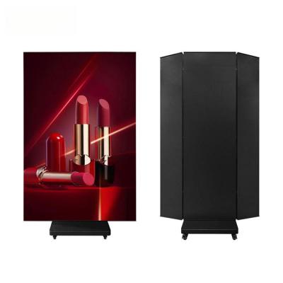 China P2 Tri Fold Poster Led display Foldable led Screen Double Sided led dispaly for sale