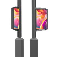 China Digital LED Smart Street Light Pole Advertisement Billboard Poles Screen for sale