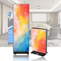 China P1.8 Indoor Digital Signage LED Poster Folding LED Screens Banner Video Wall Advertising LED Display for sale