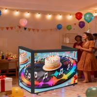 China LED DJ BOOTH,Six Folding Tavolo Dj Table Facade Led Display Screen for sale