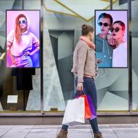 China Ultra Thin Double Side Indoor Hanging HD LED Video Wall Panel Display Screen for sale
