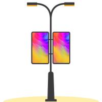 China Outdoor Street Light Pole LED Display for sale