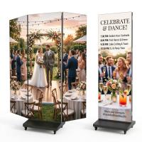 China Tri Fold Poster Led display Foldable led Screen Double Sided led dispaly for sale