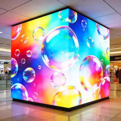 China Right Angle Led Video Wall Display P2.5 Curve Led Screen for Shopping Malls for sale
