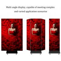China Tri-fold LED Poster Display | Dual-Sided Foldable LED Standing Signage for sale