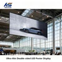 China HSCXLED Indoor Double Sided LED Poster Screen Lightweight Hanging Display for Shopping Mall Airport Advertising for sale