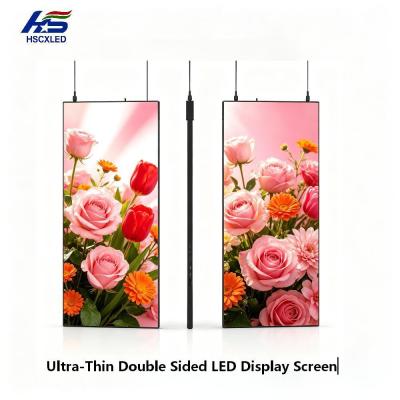 China HSCXLED Fine Pixel Pitch 7680Hz Double Side Led Display Indoor Cabinet GOB P1.95 Led Display Indoor Led Screen 500x500mm Panel for sale