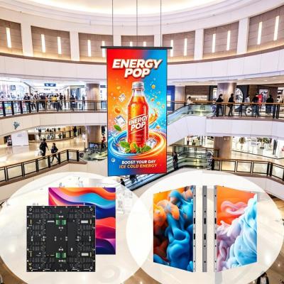 China HSCXLED Ultra Slim LED display P1.53 P1.95 P2.6 P2.97 P3.1 Indoor Led Screen Video Wall Display for Shopping Mall Retail Store for sale