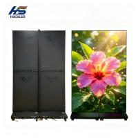 China Led Advertising Digital P2.5 P1.5 P1.2 GOB Folding Indoor Double Sided Three Led Tri Fold Poster Foldable Led Screen for sale