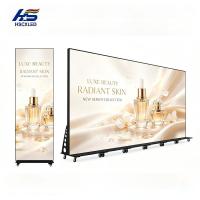China Led Advertising Digital P2.5 P1.5 P1.2 GOB Folding Indoor Double Sided Three Led Tri Fold Poster Foldable Led Screen for sale