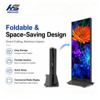 China HSCXLED Foldable P2.5 GOB Poster LED Screen Stand LED Display Double-sided Led Poster Screen for Shopping Mall for sale