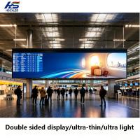 China HSCXLED Ultra-thin Dual-screen Shop Window Display LED Advertising Screen Double-sided Digital Signage led display for sale