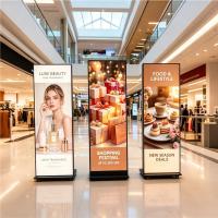 China HSCXLED All in one Led Display Indoor Advertising Poster Screen Double side Digital Business Led Poster for Trade Show/Store for sale
