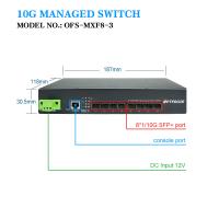 China L3 Managed 8 Port 1G 10G SFP+ Uplink Industrial Ethernet Fiber Switch 160 Gbps for sale