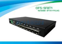 China 8 Port SFP 100M Fiber Optic Ethernet Switch 1 RJ45 1310nm 20km SC Single Mode for sale
