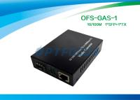 China 10/100/1000M Gigabit SFP Media Converter 256K Buffer External Power 1 SFP Slot for sale