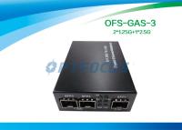 China 2x 1.25G to 2.5G Gigabit Ethernet Media Converter SFP to SFP Multiplexer for sale