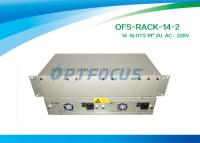 China 19 Inch Rack Mount Fiber Media Converter 2U 14 Slots Dual Power Supply 4 Fans for sale
