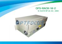 China 19 Inch Rack Mount Fiber Media Converter 2U 14 Slots Dual Power Supply 4 Fans for sale
