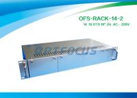 China 19 Inch Rack Mount Fiber Media Converter 2U 14 Slots Dual Power Supply 4 Fans for sale