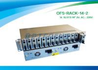 China 19 Inch Rack Mount Fiber Media Converter 2U 14 Slots Dual Power Supply 4 Fans for sale