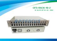 China 19 inch 16 Slot Fiber Media Converter Rack 2U AC220V DC 48V Card Module Type for sale